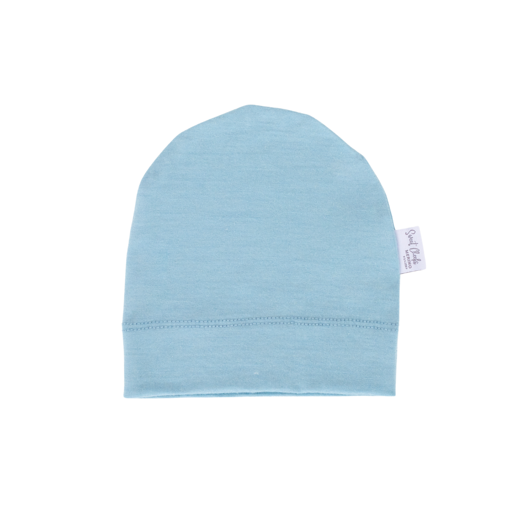 Sky Blue Merino Beanie For Kids | Sweet Cheeks Merino Australia